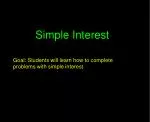 PPT - Simple Interest PowerPoint Presentation, free download - ID:1706947