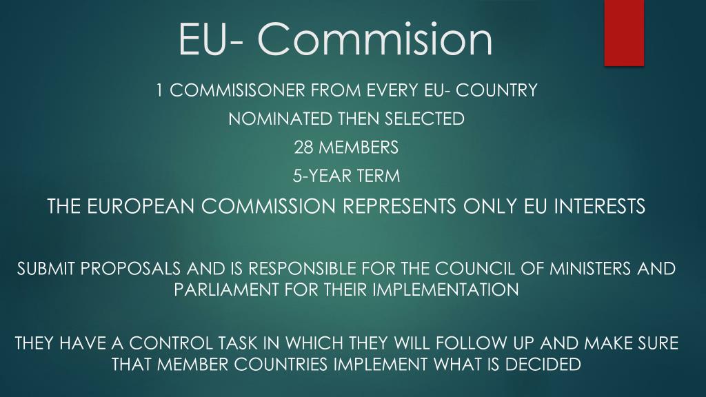PPT - The Structure and Roles of the European Commission and Parliament ...