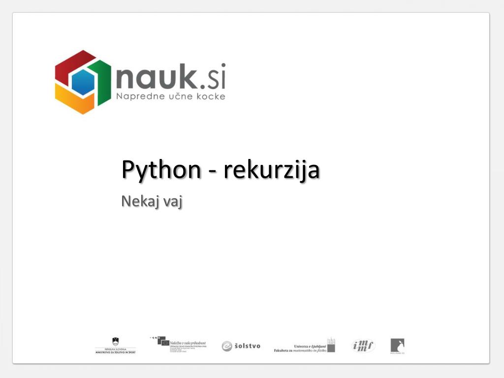 PPT - Python - rekurzija PowerPoint Presentation, free download - ID ...
