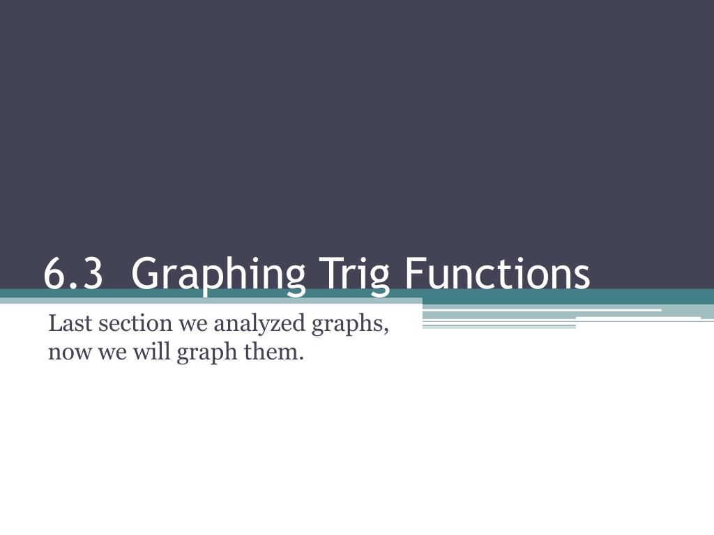 PPT - 6.3 Graphing Trig Functions PowerPoint Presentation, free ...