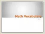 PPT - Math Vocabulary PowerPoint Presentation, free download - ID:9667825