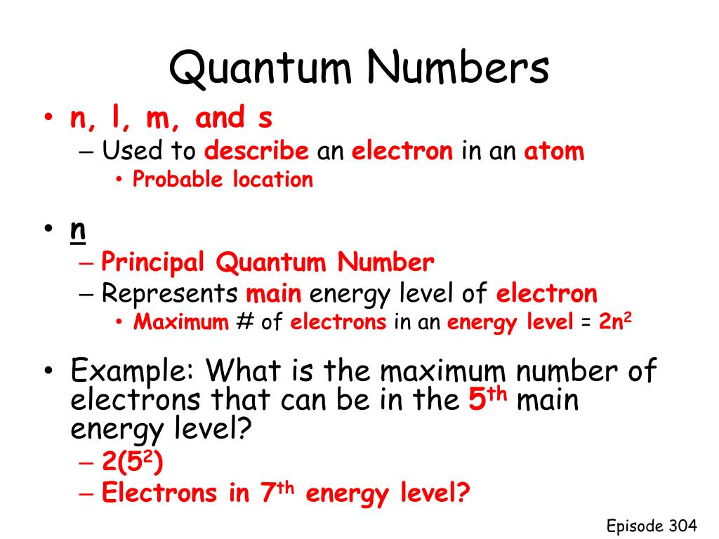 PPT - Quantum Numbers PowerPoint Presentation, free download - ID:3181772