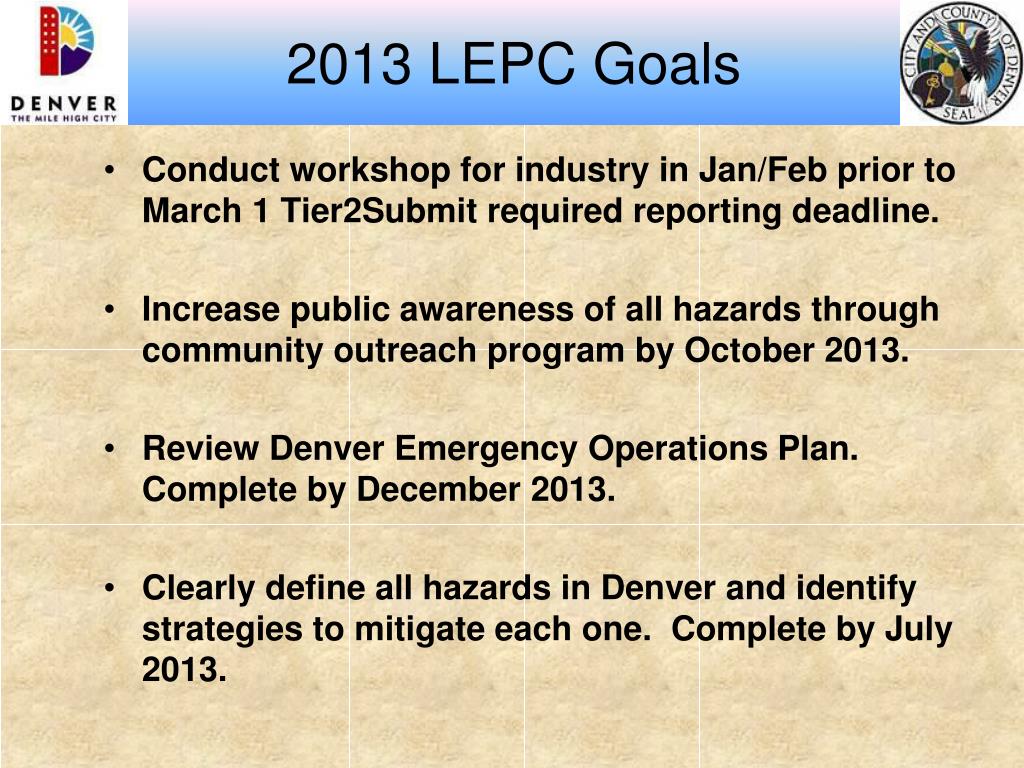 PPT - 2013 LEPC Goals PowerPoint Presentation, free download - ID:3182016