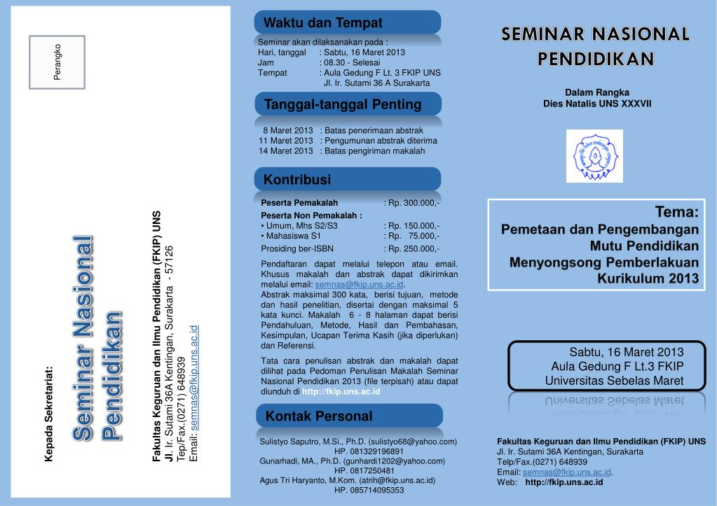 PPT - SEMINAR NASIONAL PENDIDIKAN PowerPoint Presentation, free ...