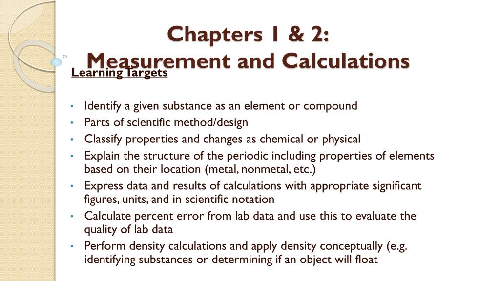 PPT - Chapters 1 & 2: Measurement and Calculations PowerPoint ...