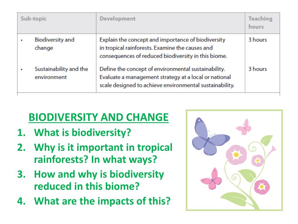 PPT - BIODIVERSITY AND CHANGE What is biodiversity? PowerPoint ...