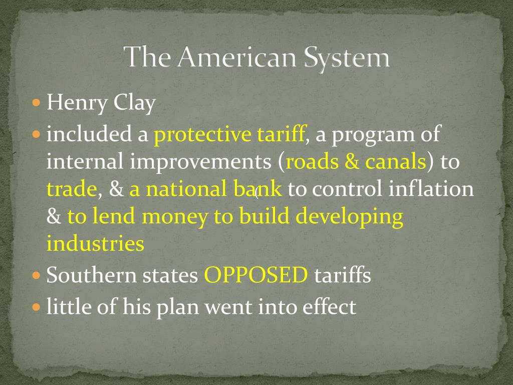 PPT - The American System PowerPoint Presentation, free download - ID ...