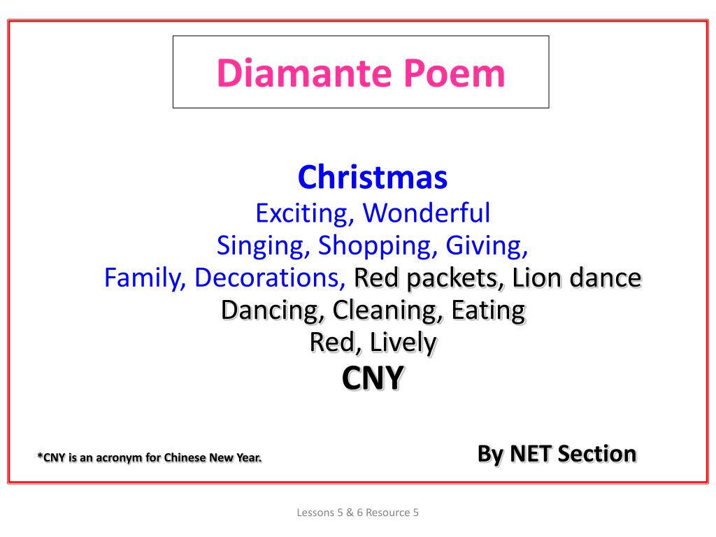 PPT - Diamante Poem PowerPoint Presentation, free download - ID:3193979