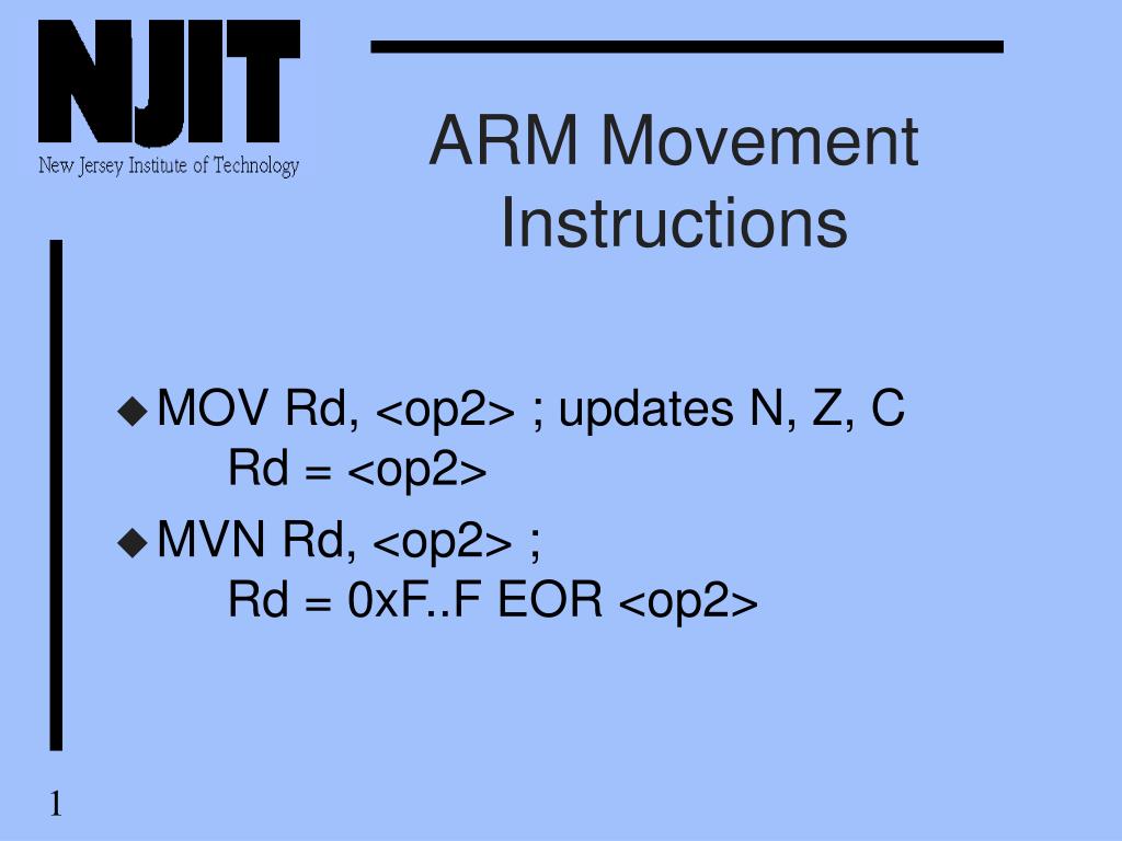 PPT - ARM Movement Instructions PowerPoint Presentation, free download ...