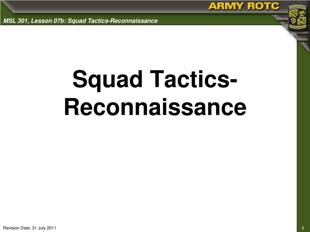 PPT - Squad Tactics-Reconnaissance PowerPoint Presentation, free ...