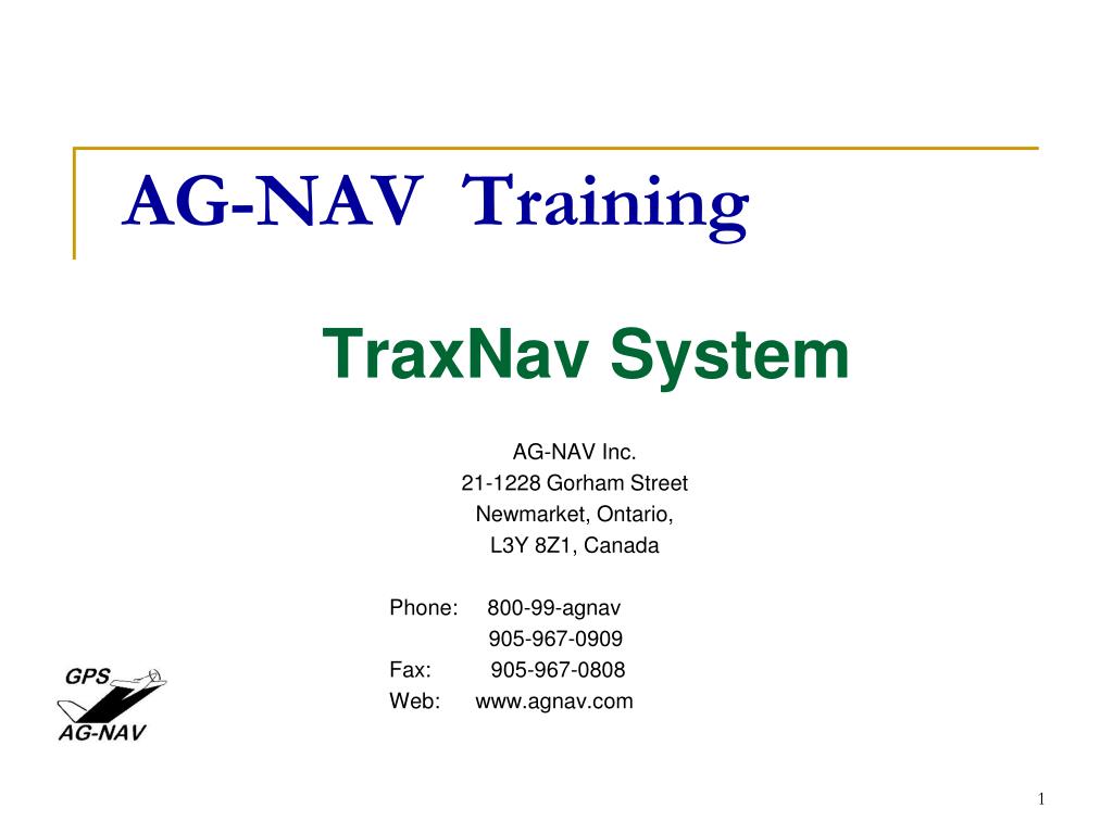 PPT - AG-NAV Training PowerPoint Presentation, free download - ID:3196436