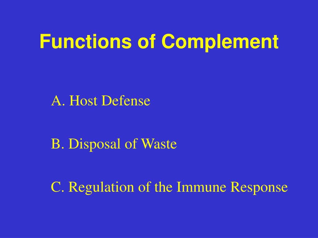 PPT - Functions of Complement PowerPoint Presentation, free download ...