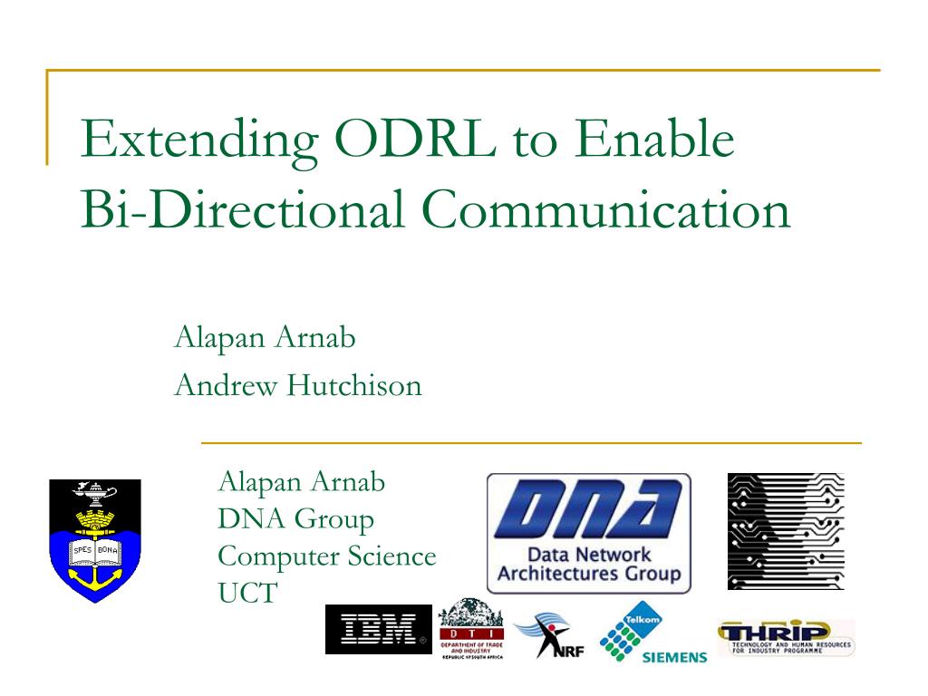 PPT - Extending ODRL to Enable Bi-Directional Communication PowerPoint ...
