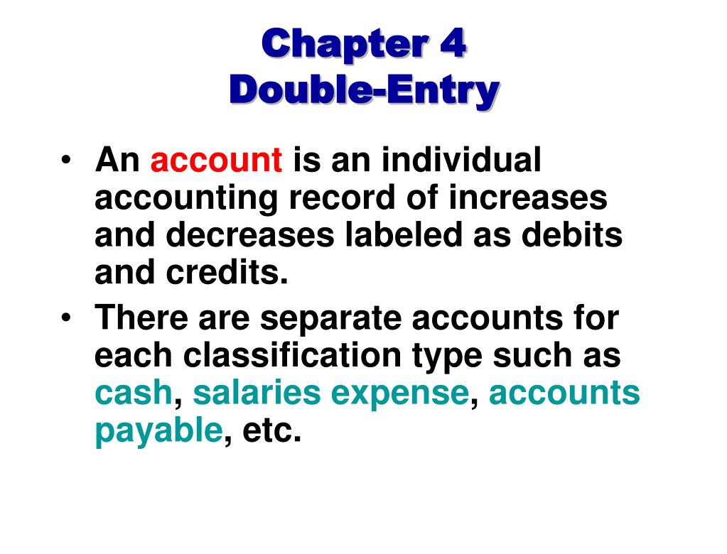 PPT - Chapter 4 Double-Entry PowerPoint Presentation, free download ...