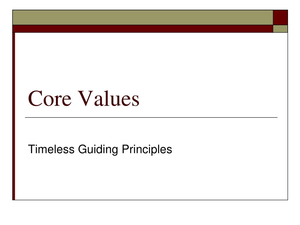 PPT - Core Values PowerPoint Presentation, free download - ID:3201562