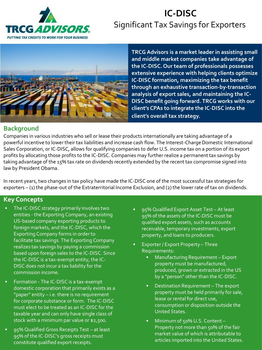 PPT - IC-DISC PowerPoint Presentation, free download - ID:3202581