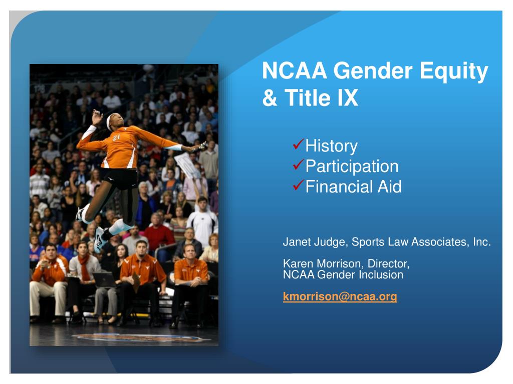 PPT - NCAA Gender Equity & Title IX PowerPoint Presentation, free ...