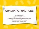 PPT - QUADRATIC FUNCTIONS PowerPoint Presentation, free download - ID ...