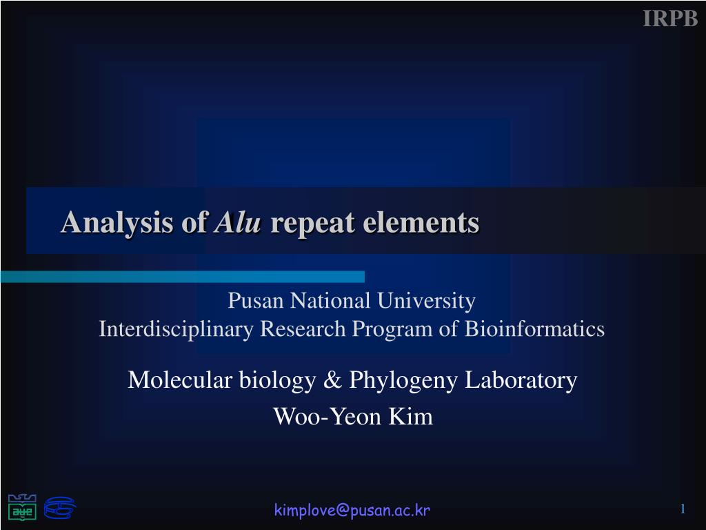 PPT - Analysis of Alu repeat elements PowerPoint Presentation, free ...
