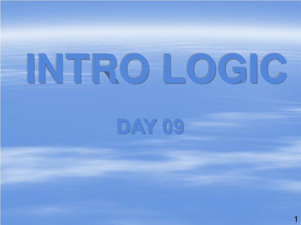 PPT - INTRO LOGIC PowerPoint Presentation, free download - ID:3207922
