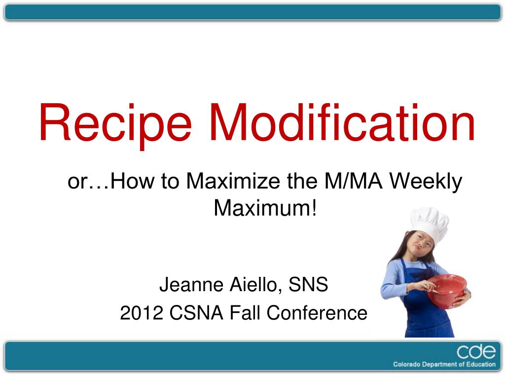 PPT - Recipe Modification PowerPoint Presentation, free download - ID ...