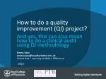 PPT - How to do a quality improvement (QI) project? PowerPoint ...