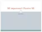 PPT - Impersonal Constructions with se PowerPoint Presentation, free ...