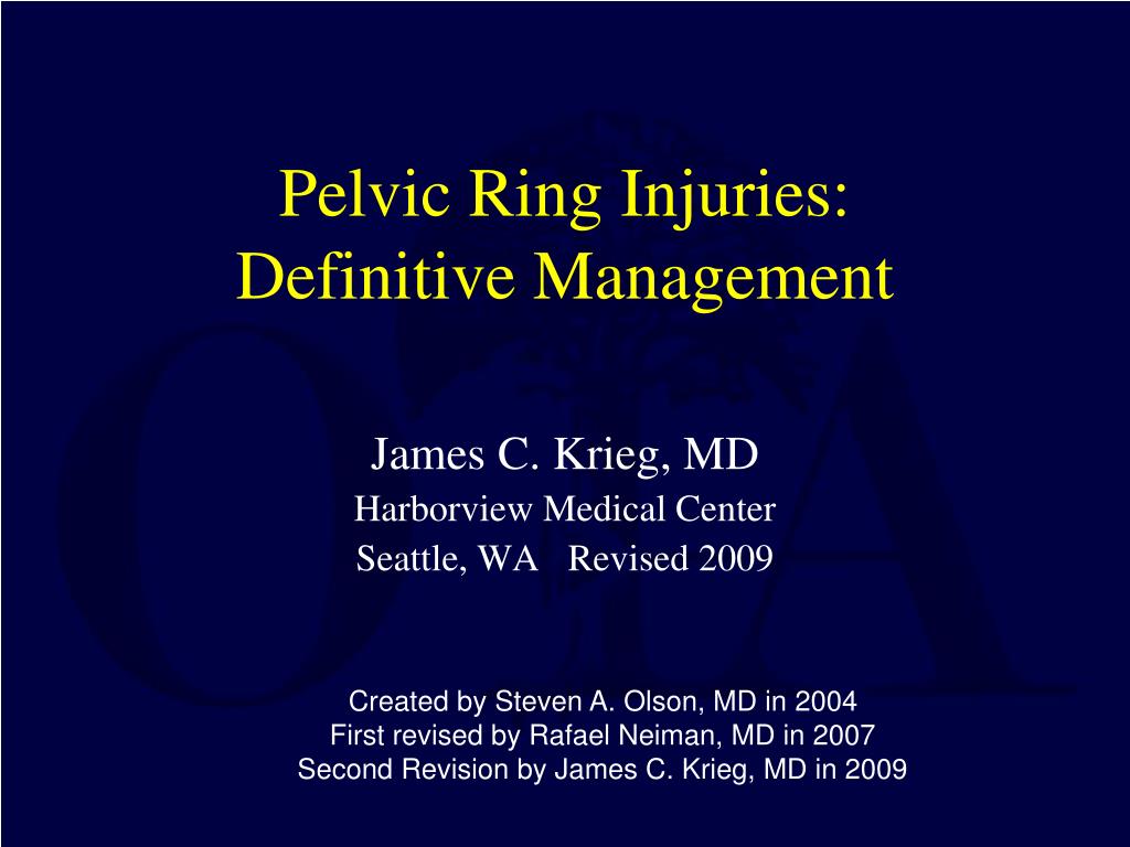 PPT - Pelvic Ring Injuries: Definitive Management PowerPoint ...