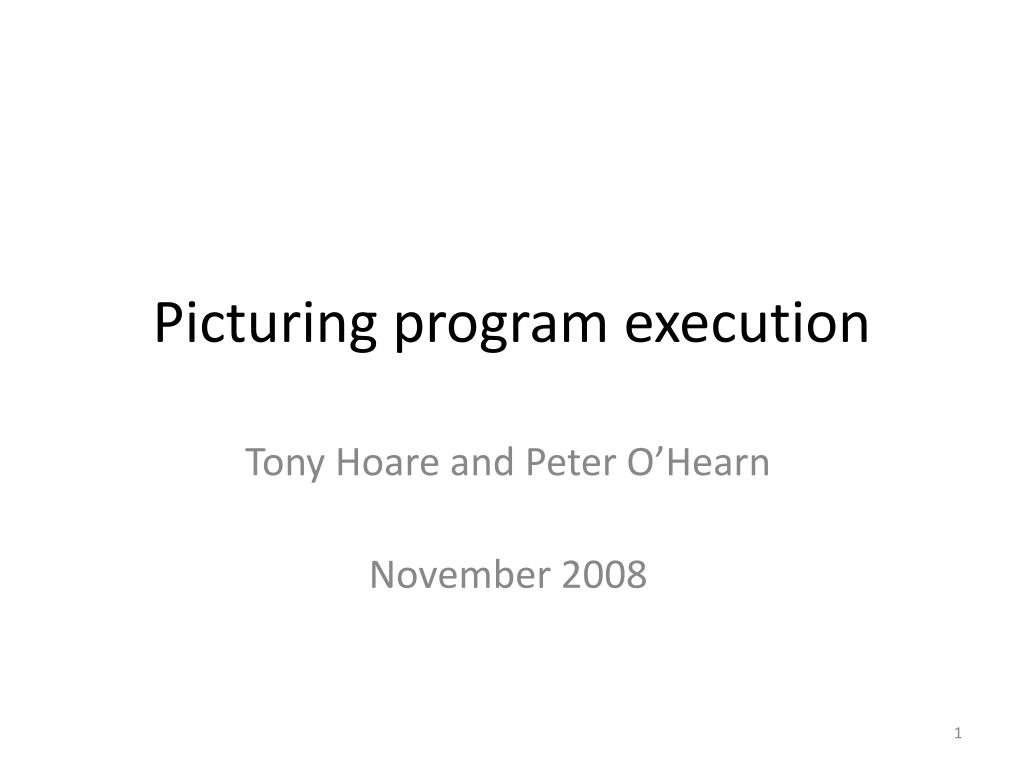PPT - Picturing program execution PowerPoint Presentation, free ...