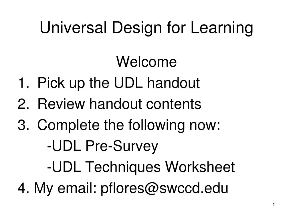 PPT - Universal Design for Learning PowerPoint Presentation, free ...