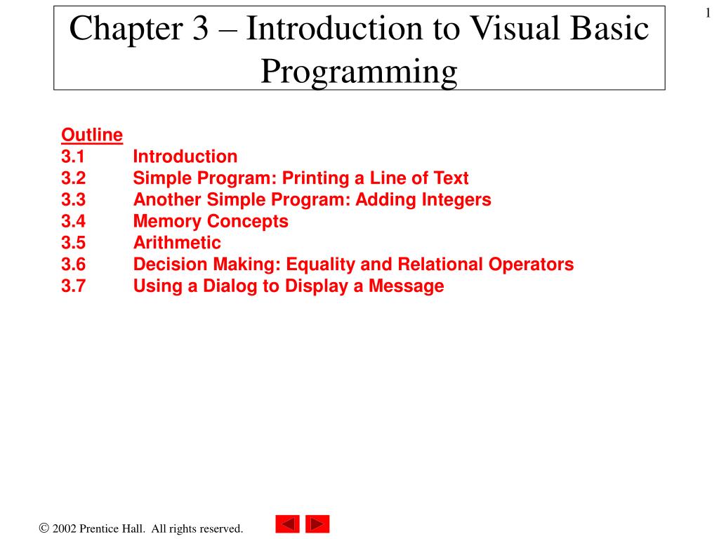 Ppt Visual Basic Programming Introduction Creating Simple Programs