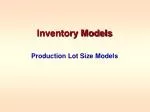 PPT - INVENTORY MODELS PowerPoint Presentation, free download - ID:3710838