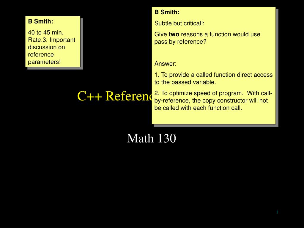 PPT - C++ Reference Parameters PowerPoint Presentation, free download ...