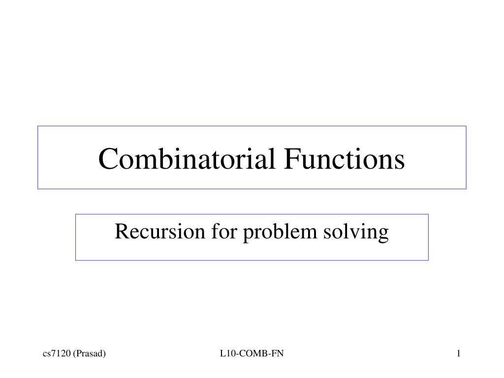 PPT - Combinatorial Functions PowerPoint Presentation, free download ...