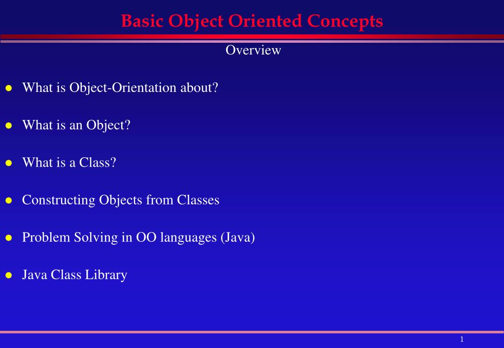 PPT - Basic Object Oriented Concepts PowerPoint Presentation, free download - ID:3218838