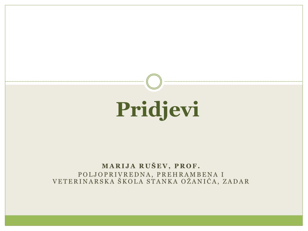 PPT - Pridjevi PowerPoint Presentation, free download - ID:3218894