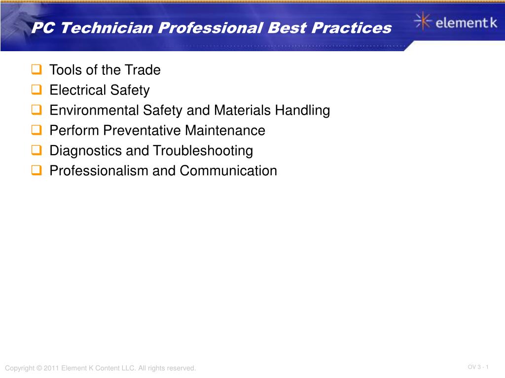 PPT - PC Technician Professional Best Practices PowerPoint Presentation ...