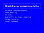 PPT - Object-Oriented programming in C++ PowerPoint Presentation, free ...