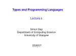 PPT - Types and Programming Languages PowerPoint Presentation, free ...