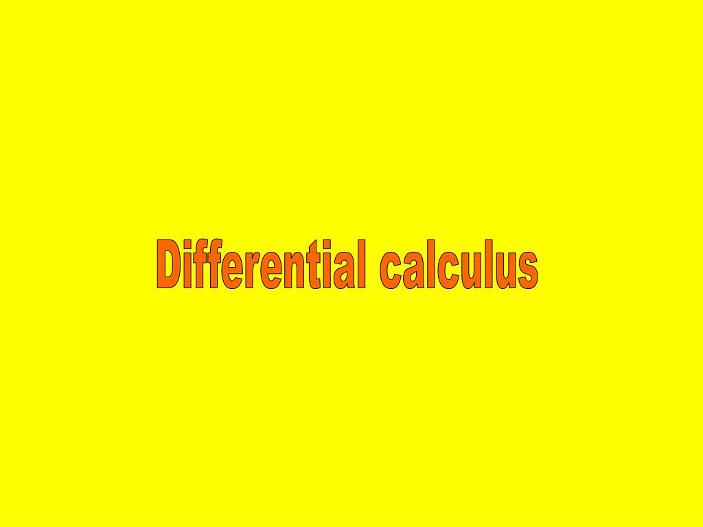 PPT - Differential calculus PowerPoint Presentation, free download - ID ...
