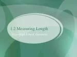 PPT - MEASURING LENGTH PowerPoint Presentation, free download - ID:2685029