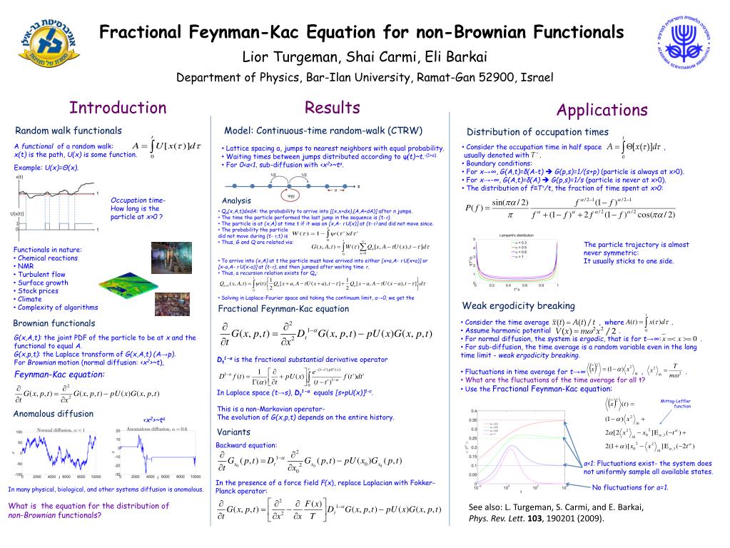 PPT - Fractional Feynman-Kac Equation for Non-Brownian Functionals ...