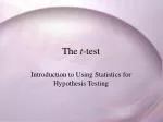 PPT - The t -test PowerPoint Presentation, free download - ID:1347603