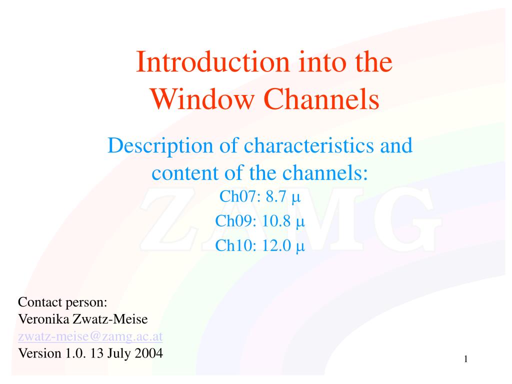 PPT - Introduction into the Window Channels PowerPoint Presentation ...