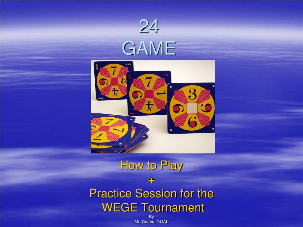 PPT - 24 GAME PowerPoint Presentation, free download - ID:3223944