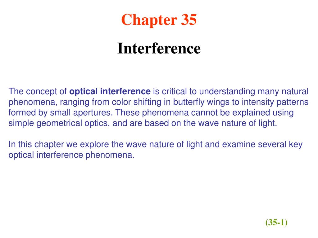 PPT - Chapter 35 Interference PowerPoint Presentation, free download - ID:3224214