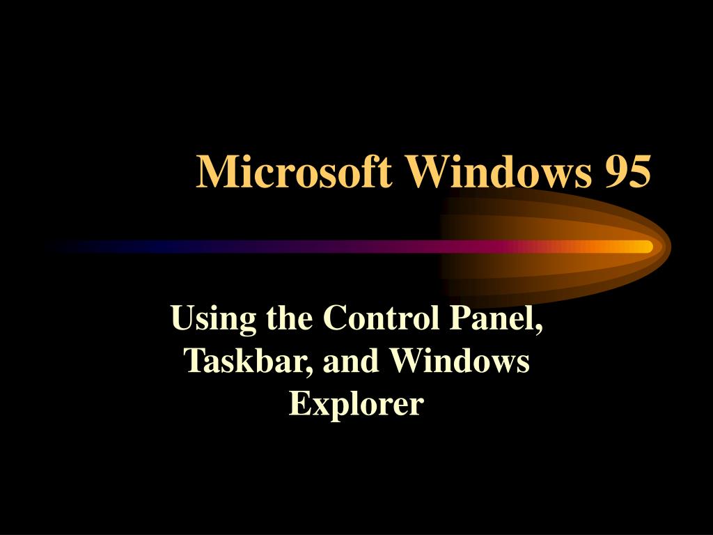 PPT - Microsoft Windows 95 PowerPoint Presentation, free download - ID ...