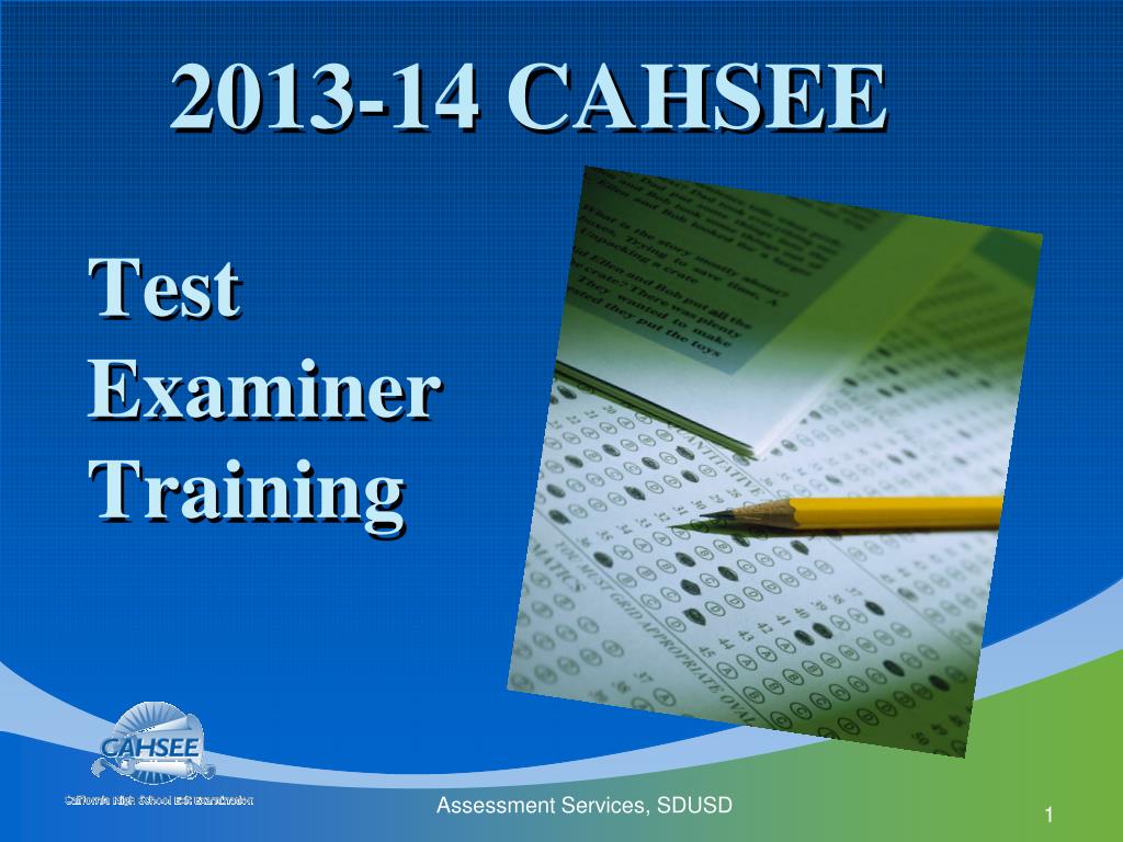 PPT - Test Examiner Training PowerPoint Presentation, free download ...
