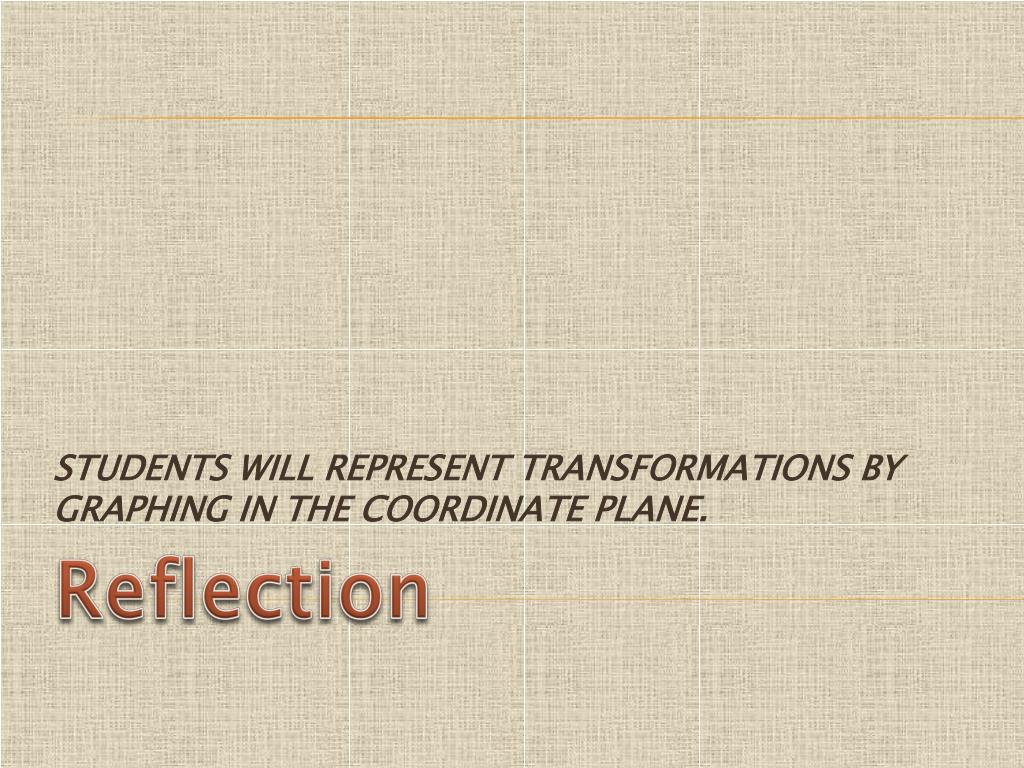 PPT - Understanding Graphical Transformations: Reflections and ...