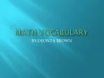 PPT - Math Vocabulary PowerPoint Presentation, free download - ID:9667825